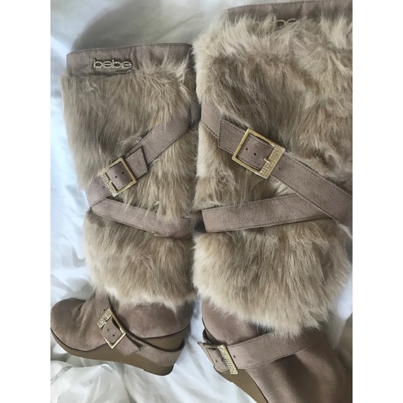bebe | Shoes | Bebe Fur Boot | Poshmark